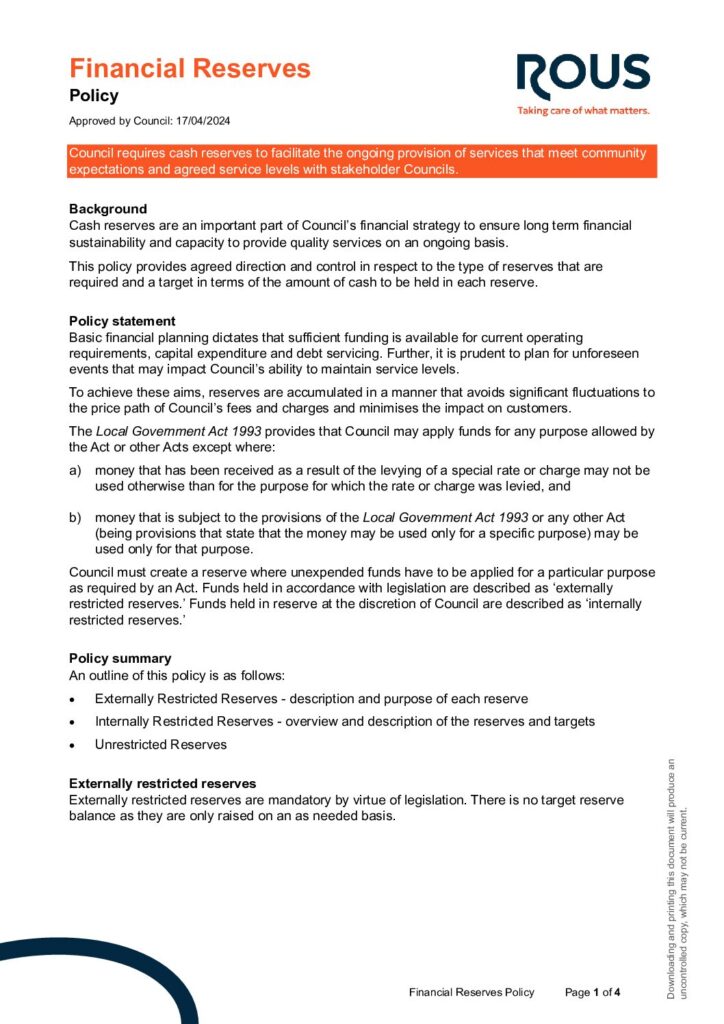 Policies — Rous County Council